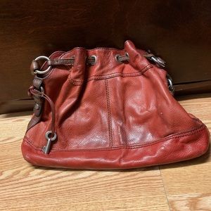Bags | Red Vintage Fossil Bucket Bag | Poshmark